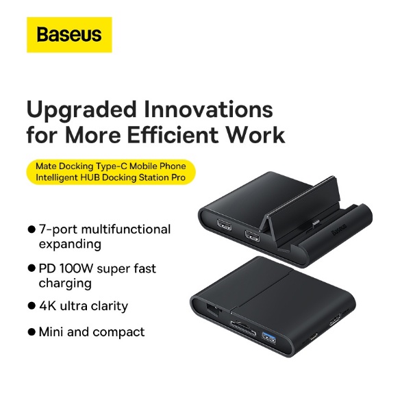 Baseus HUB USB-C Para 3.0 HDMI-compatible Docking Station Dex | Shopee ...