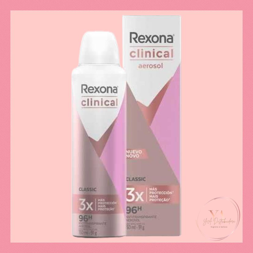 Desodorante Antitranspirante Aerosol Rexona Clinical Classic Feminino ...