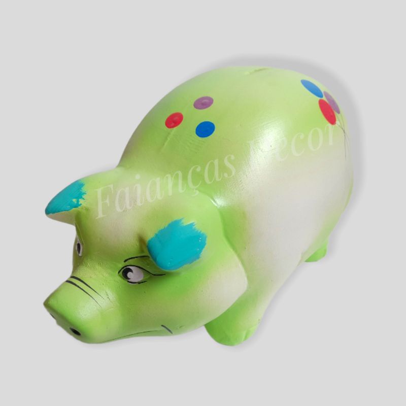 Cofre Porco Gigante Cofrinho Porquinho Cor Verde G | Shopee Brasil
