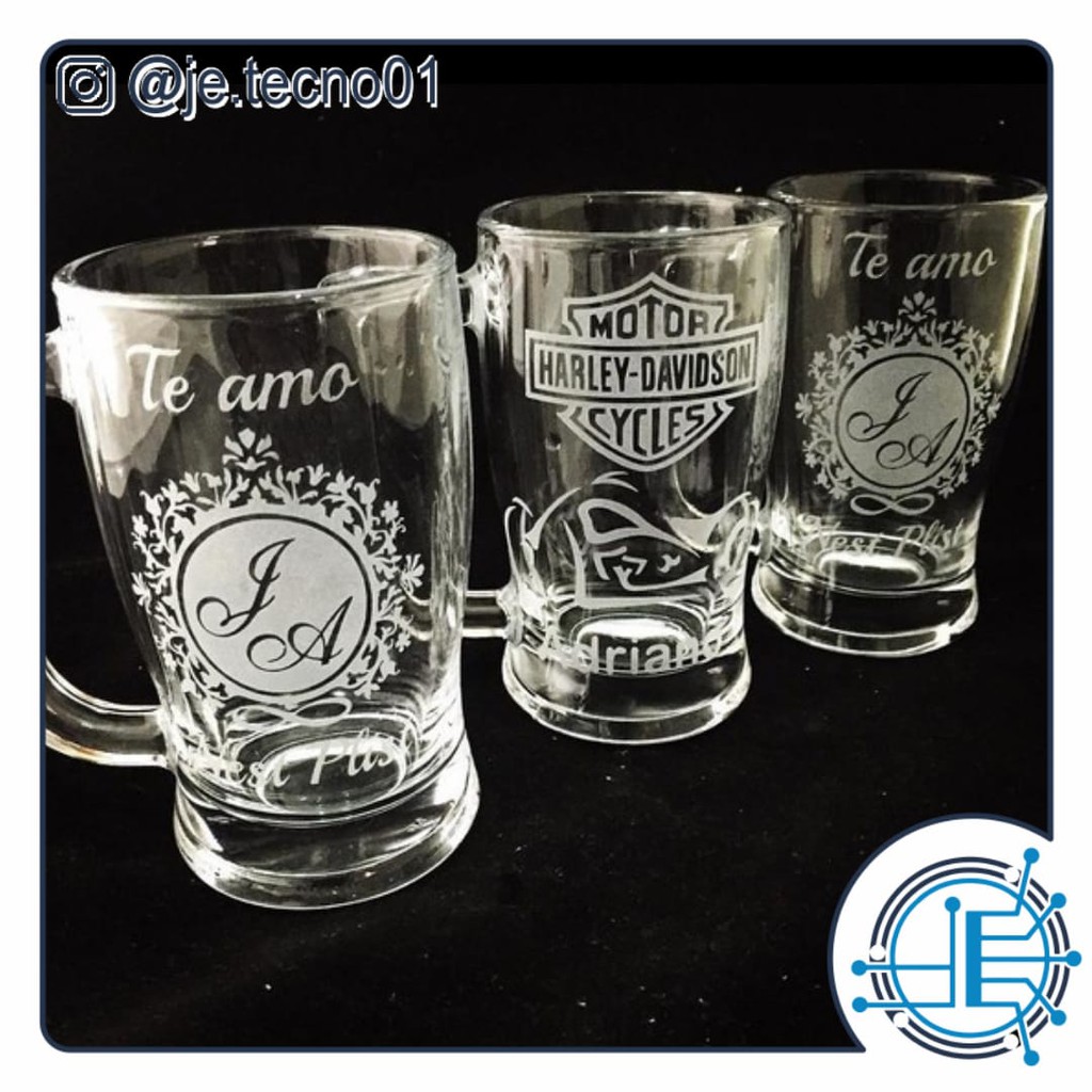 Caneca de Chopp Vidro Personalizada Modelo Taberna 340ml | Shopee Brasil