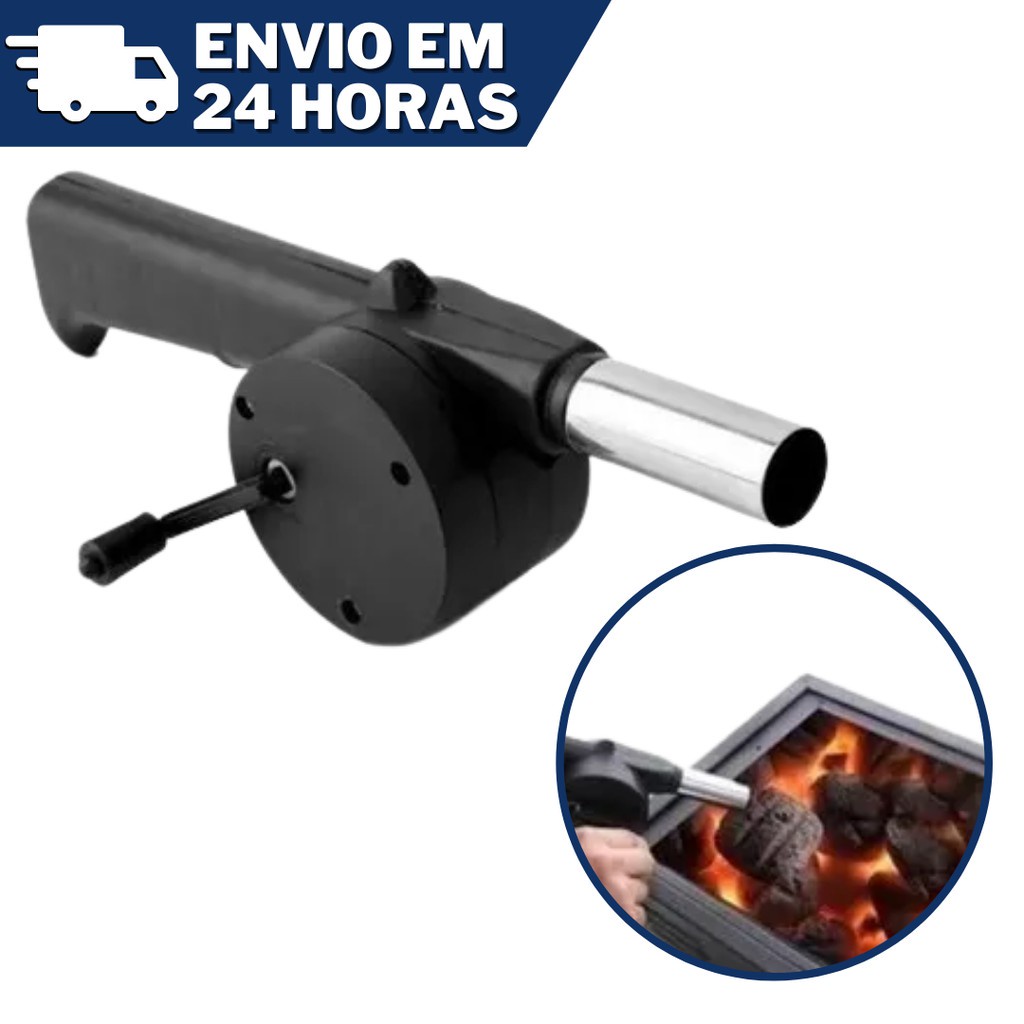 Acendedor De Churrasqueira Soprador Manual Para Acender Churrasqueira ...
