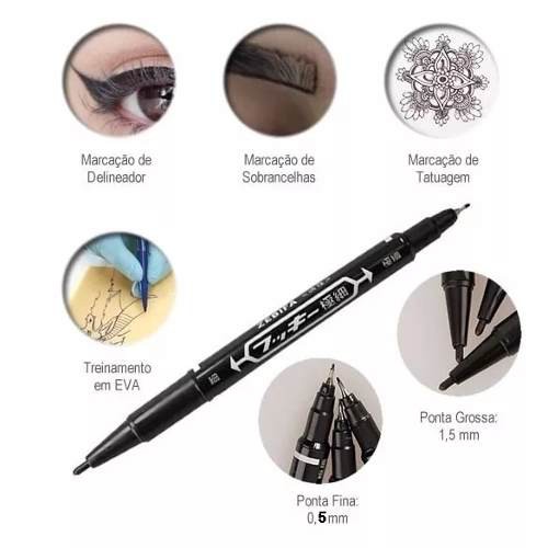 Caneta Marcadora Pele Tatuagem E Sobrancelha Shopee Brasil