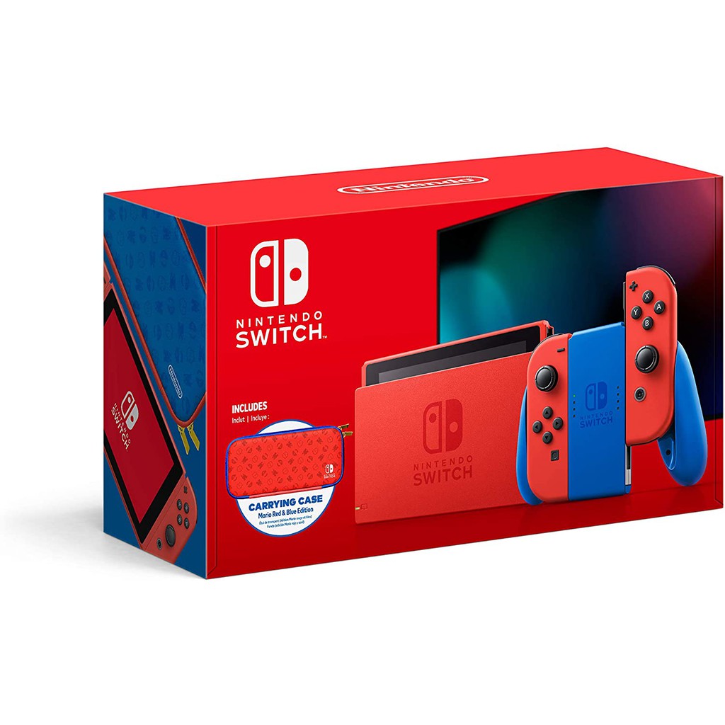 NINTENDO SWITCH MARIO RED & BLUE - BUNDLE - NOVO | Shopee Brasil
