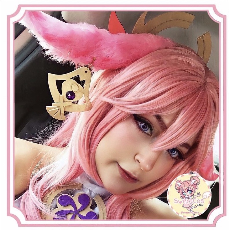 Orelinhas Yae miko Genshin Impact cosplay | Shopee Brasil