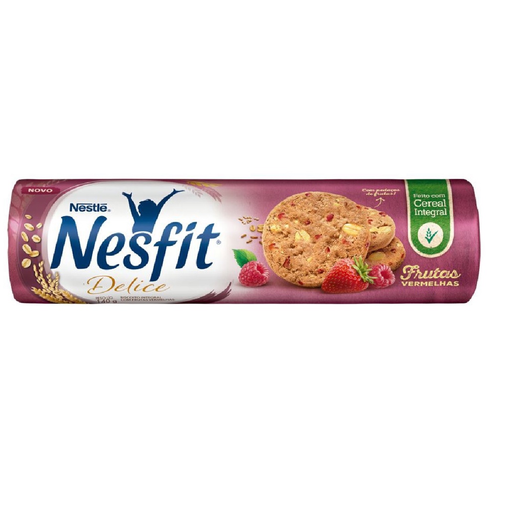 Biscoito Nesfit Delice Frutas Vermelhas Nestle 140 Grs | Shopee Brasil