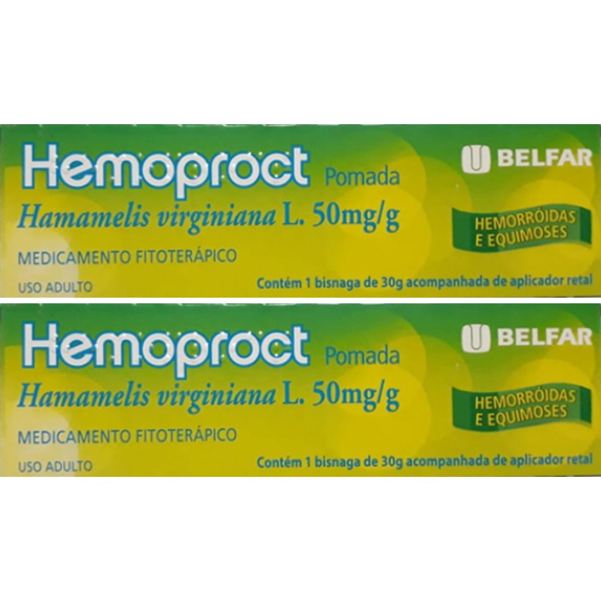 Kit 2x - Pomada Hemoproct 30g - Hamamelis - Igual Hemovirtus | Shopee ...