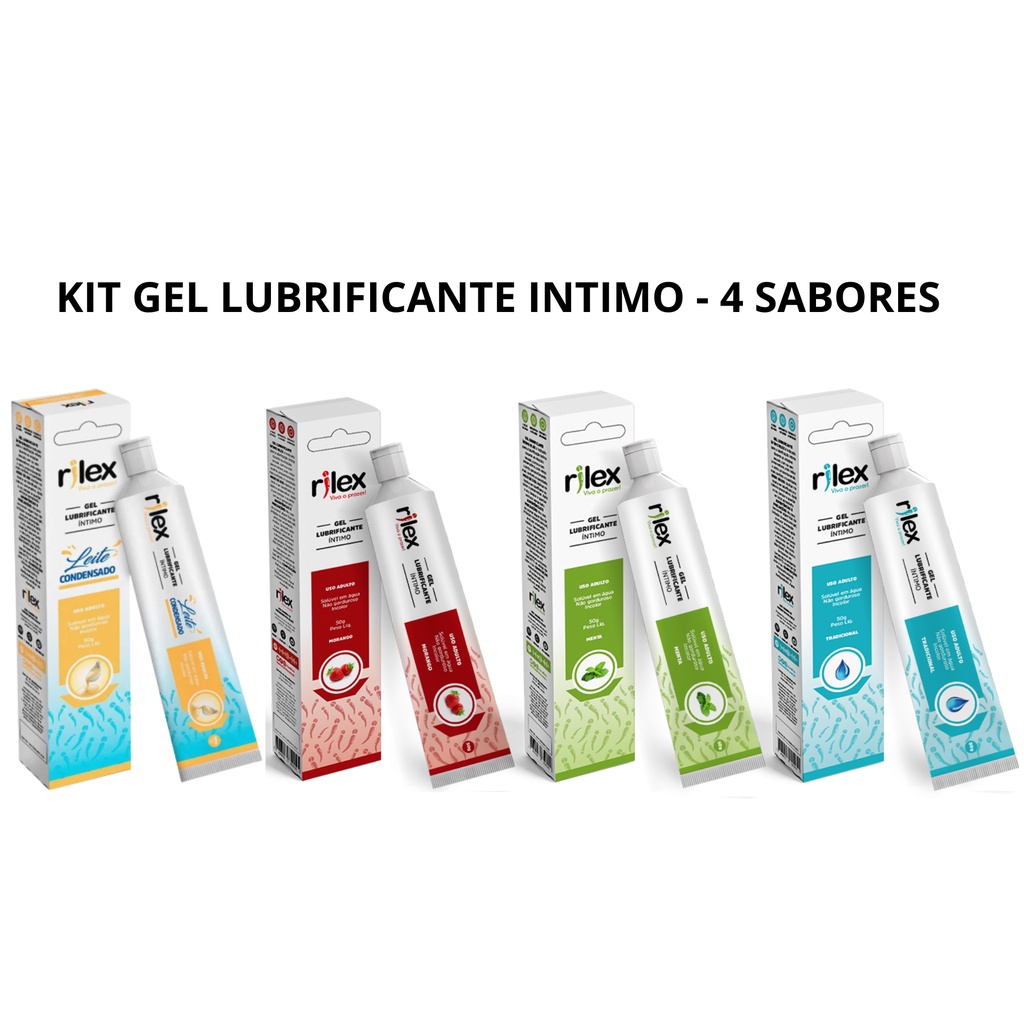 Kit Gel Lubrificante Intimo Rilex 4 Sabores | Shopee Brasil