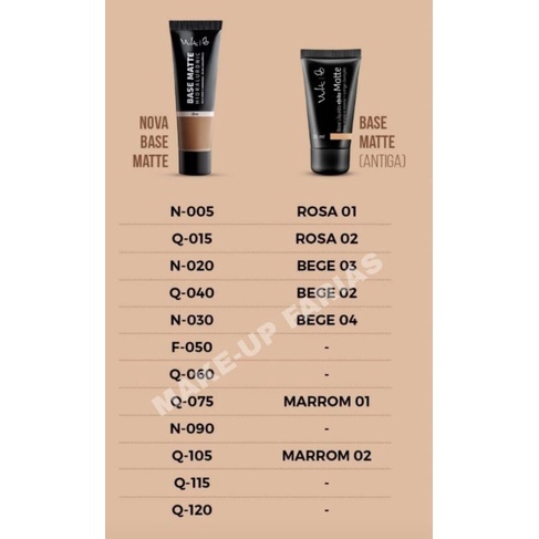 Vult HIDRALURONIC Matte N-020 Base Líquida 26ml Antiga Matte Bege 3 ...