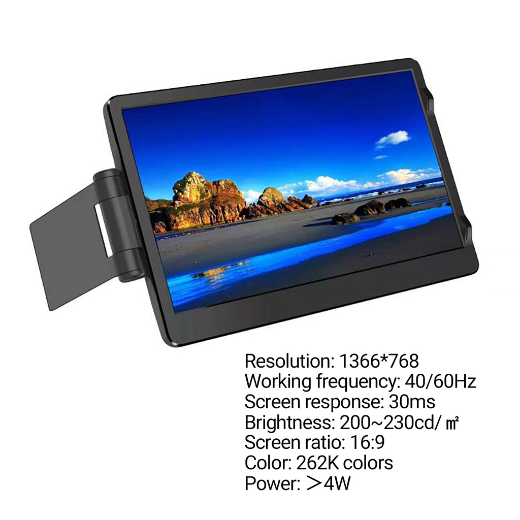 11.6 Inch Monitor De Jogos Portátil Compatível Com HDMI USB-C 1366x768 ...