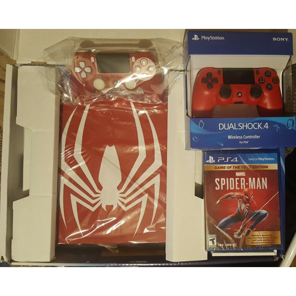 Sony PlayStation 4 Pro Edição Limitada Marvel's Spider Man 1TB Red ...