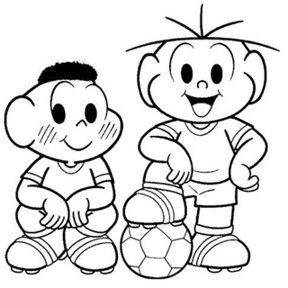 50 Desenhos Para Colorir Pintar Menina Menino Turma da Mônica ...