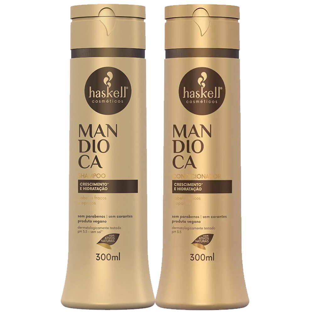 Kit Haskell Mandioca Shampoo+ Condicionador- 300ml | Shopee Brasil