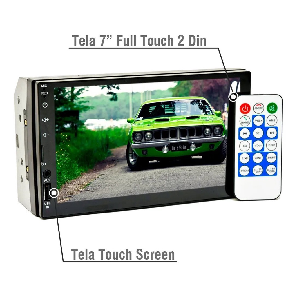 Central Multimidia 7 Mp5 Ht-3001 Usb Bt Sd Aux Espelhamento | Shopee Brasil