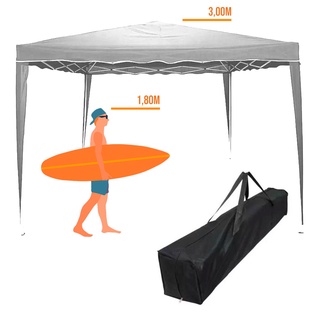 Tenda Toldo Praia Articulada Sanfonada 3x3 Branco Importway | Shopee Brasil