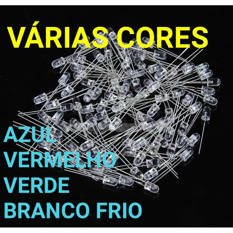 LED 3v 5mm(KIT 12 LEDs) VÁRIAS CORES | Shopee Brasil