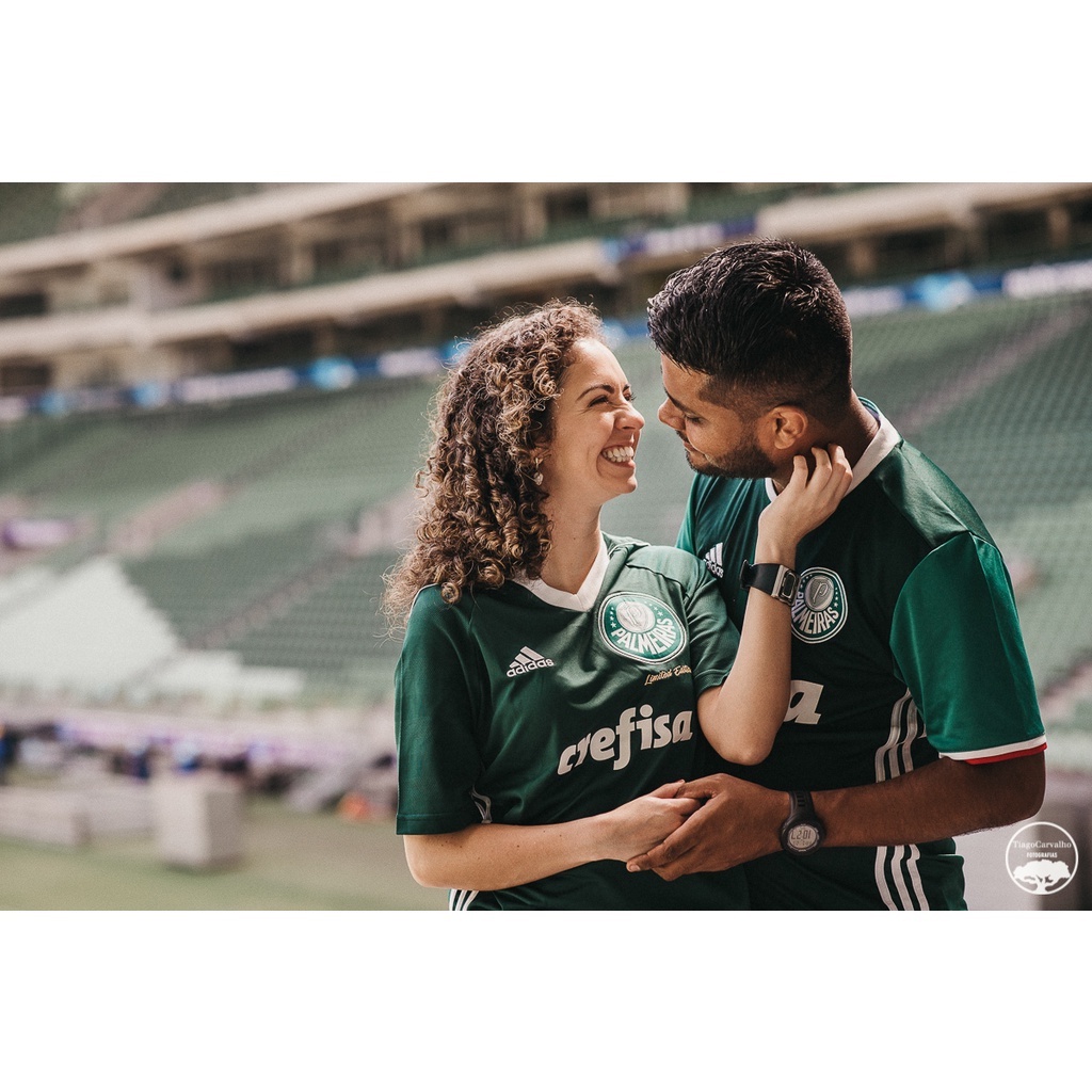 Kit Casal 2 Camisas De Time De Futebol Palmeiras Feminino + Masculino. | Shopee Brasil