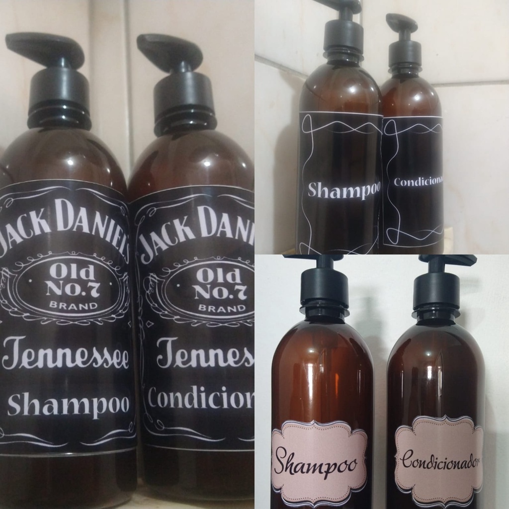 Frascos Ambar Shampoo E Condicionador | Shopee Brasil