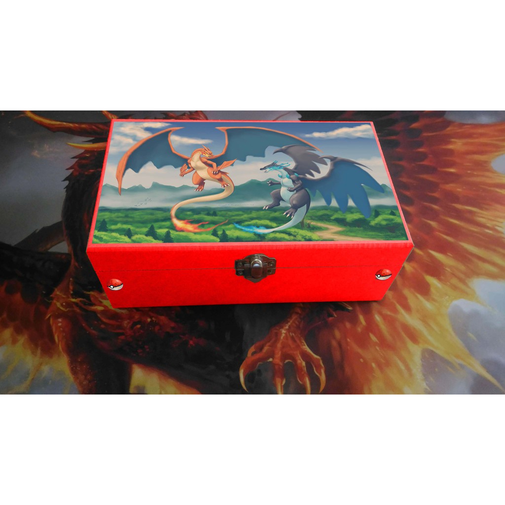Dual Deck Box Pocket Pokemon Card Game Mdf Personalizado - Escorrega o ...