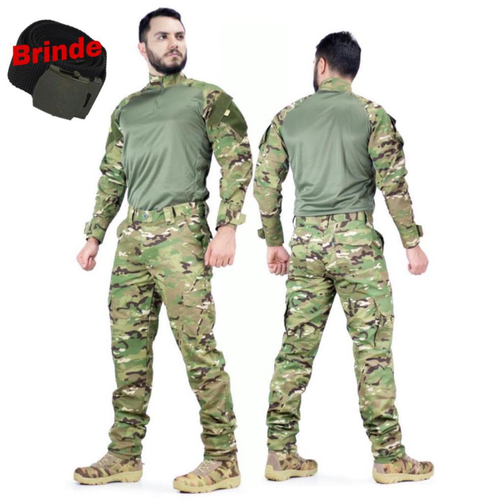 Farda Militar Operacional Completa Combat Shirt Calça Tática + BRINDE ...