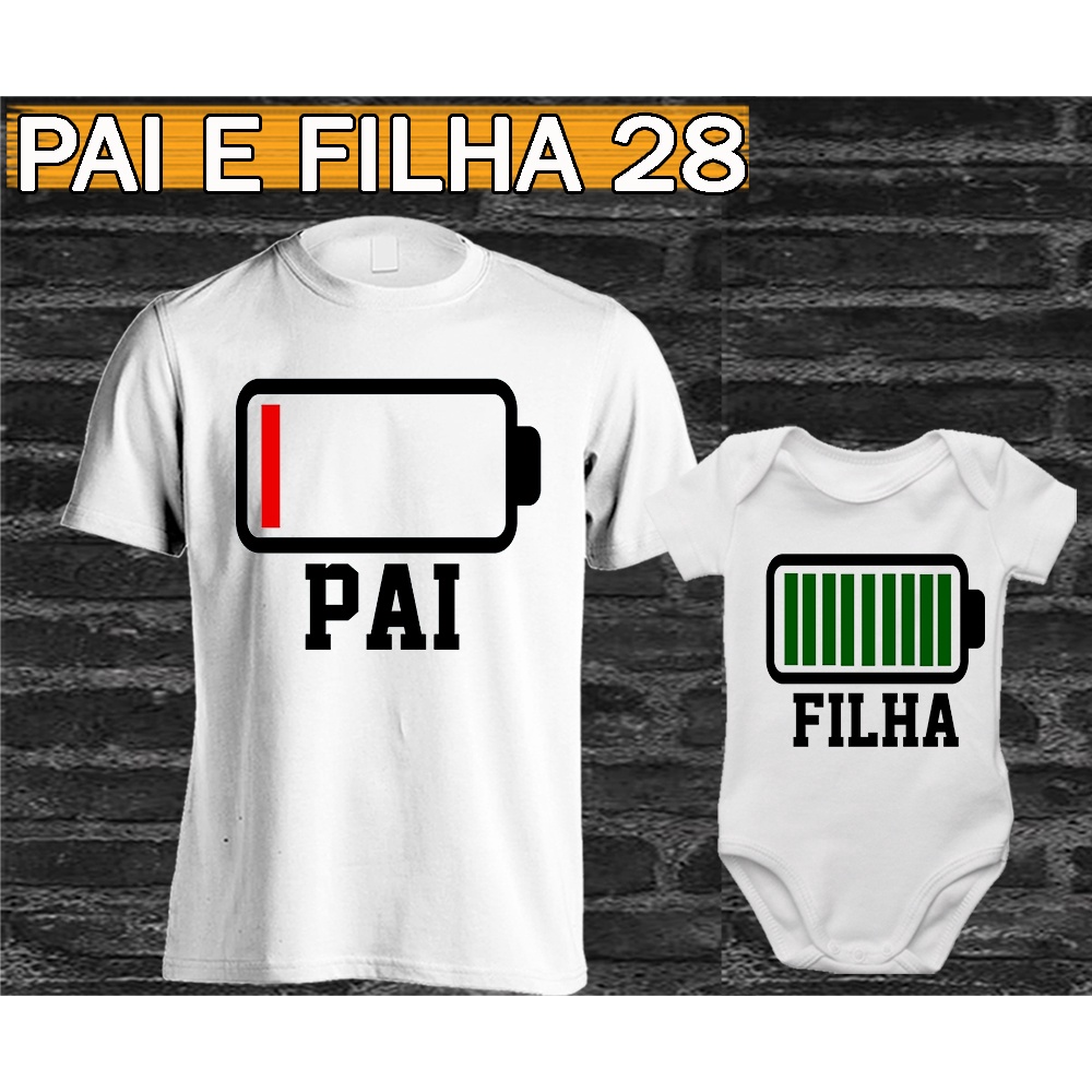 Kit Camiseta e Borys Tal Pai Tal Filha | Shopee Brasil