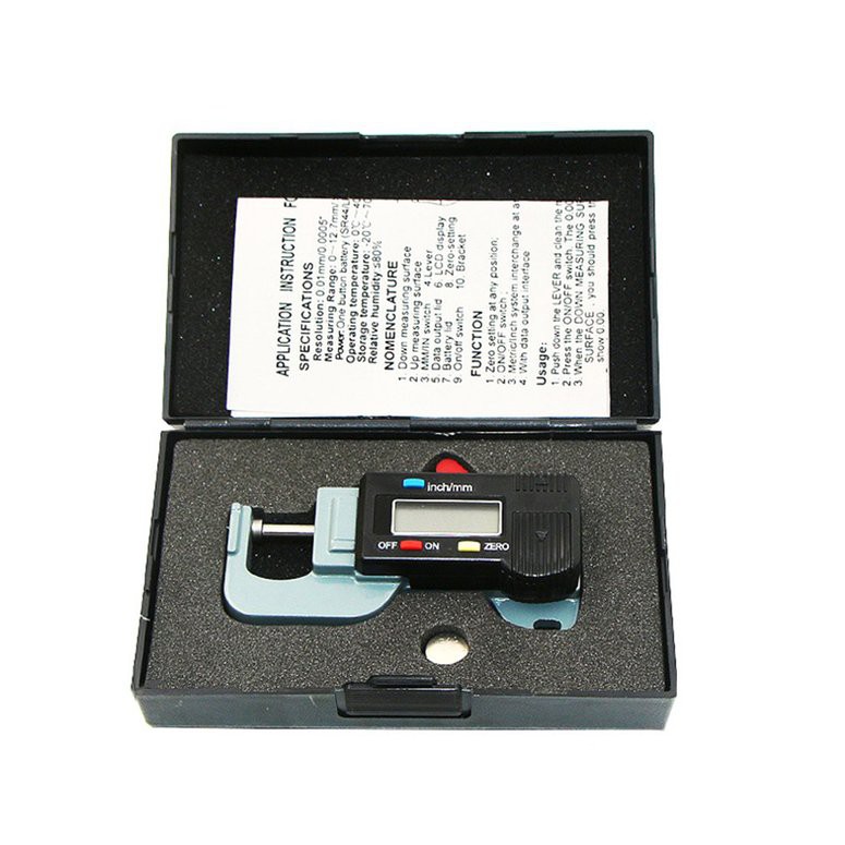 Display Digital De 12,7 mm 0,01 mm Medidor De Espessura Medidor De ...