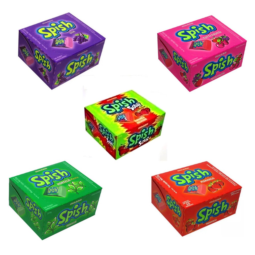 Chiclete Spish C/50un - Sukest Escolha O Sabor | Shopee Brasil