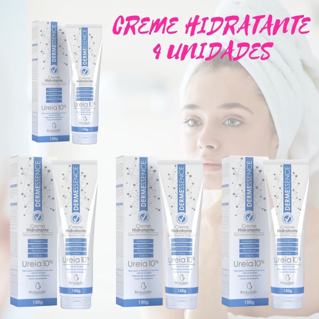 KIT CREME HIDRATANTE 10% DE UREIA ( 4 UNIDADES) - DERMESSENCE | Shopee ...