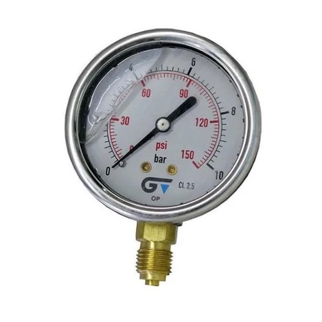 Manometro 150 Psi Glicerinado Vertical Bsp | Shopee Brasil