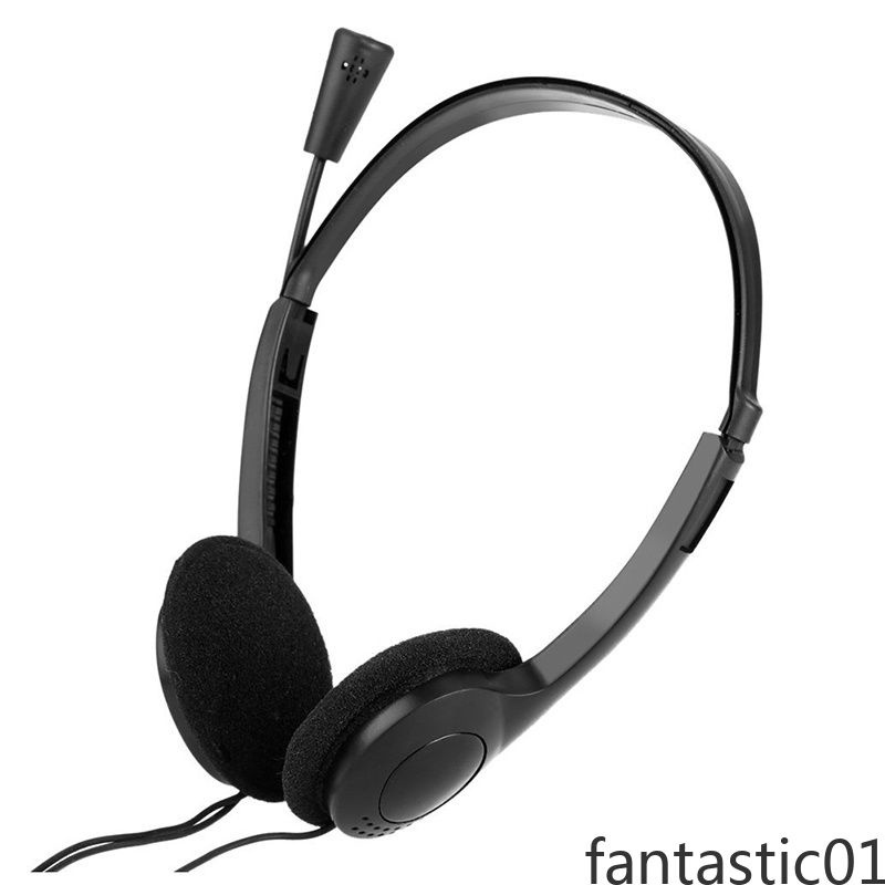 Fone De Ouvido Estéreo Com Fio 3,5mm Microfone Para Notebook Pc ...