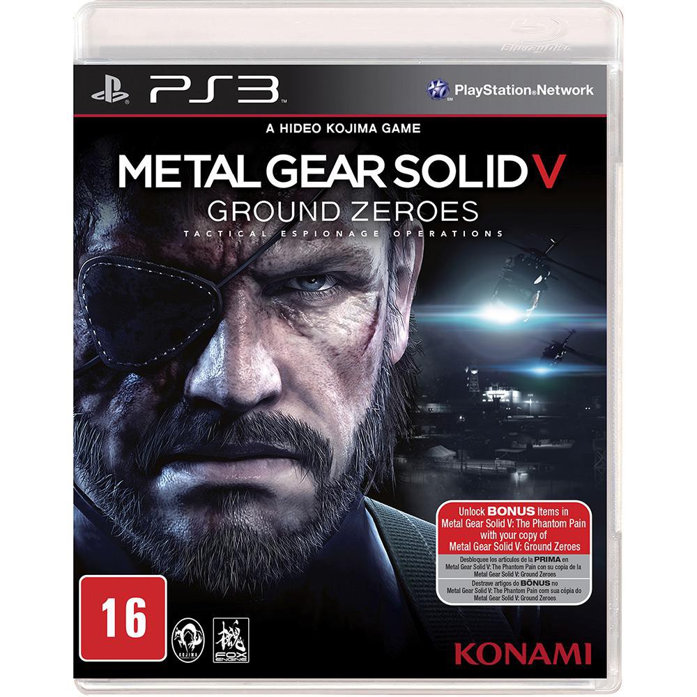 PS3 METAL GEAR SOLID V GROUND ZEROES (SEMINOVO) | Shopee Brasil