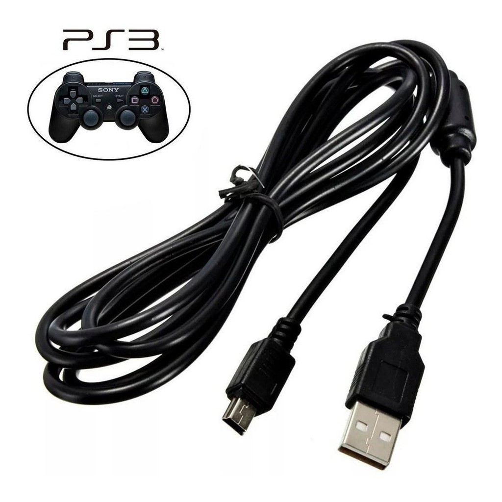 Cabo USB Para Carregar Controle De Playstation 3 Ps3 Com Filtro ...