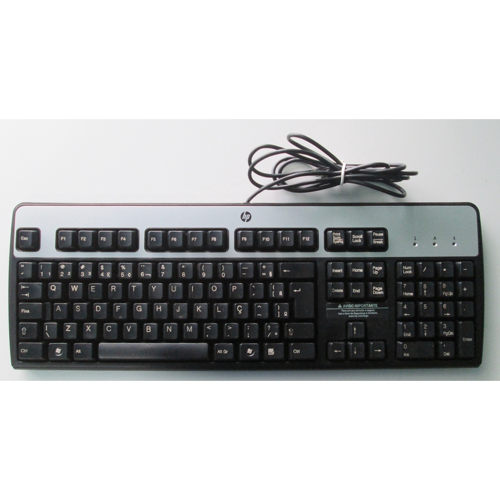 Teclado Com Fio USB HP SK-2885 434821-202 - Usado | Shopee Brasil