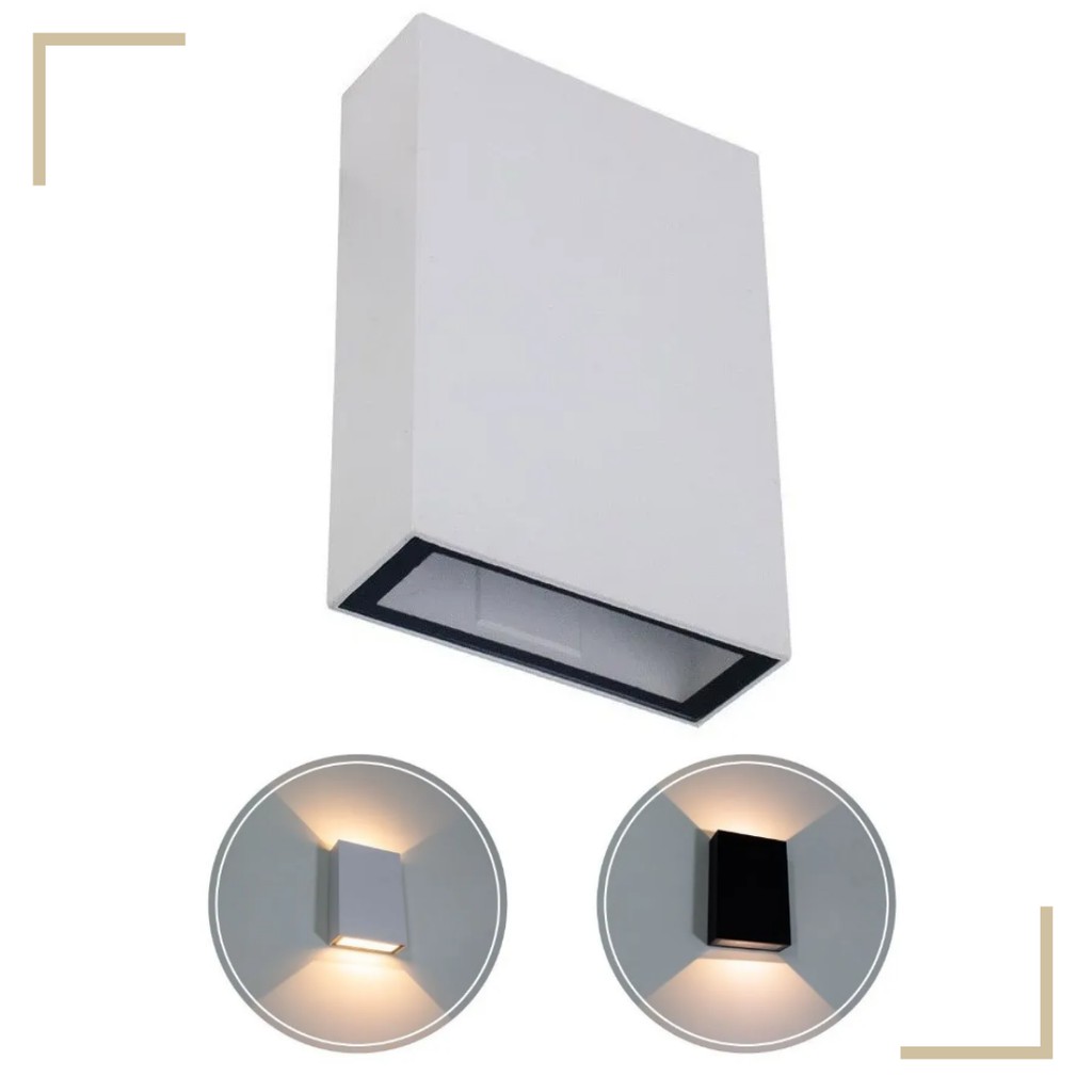 Arandela Blindada Efeito 2 Fachos Duplo Led 4w 3000k Oferta! | Shopee Brasil