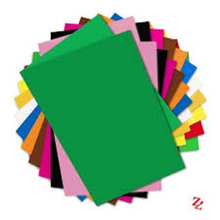 Papel Cartolina Pacote Com 50 Folhas: Amarelo , Verde , Azul , Rosa ...
