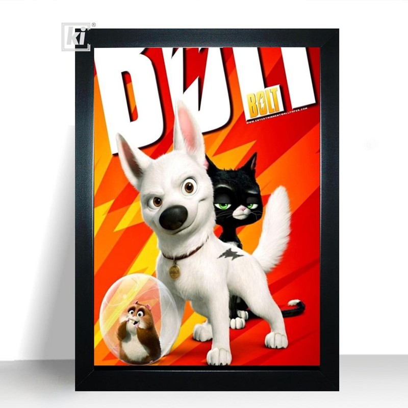 Quadro Decorativo Filme Bolt-Supercao Moldura 32x44cm | Shopee Brasil