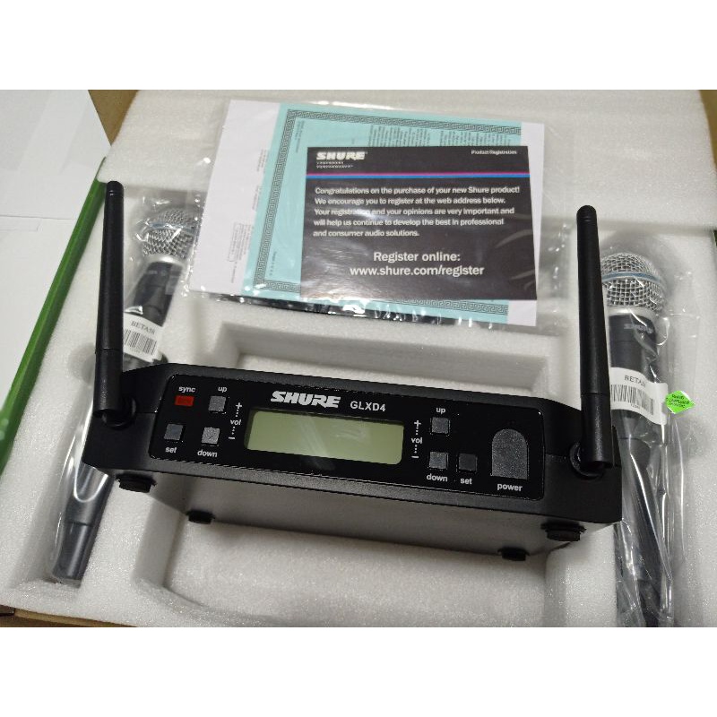 Microfone Duplo Sem Fio Shure Glxd4 Sistema Digital | Shopee Brasil