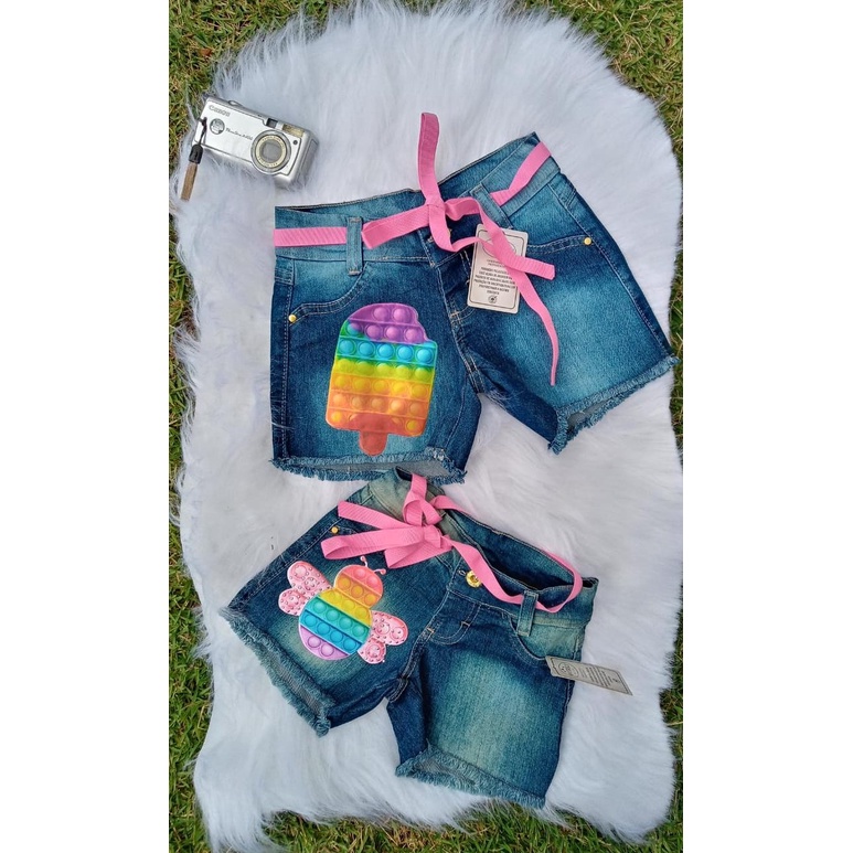 short Jeans Pop it | Shopee Brasil