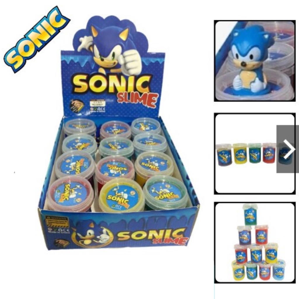 04 Slime Sonic Com Boneco Surpresa | Shopee Brasil