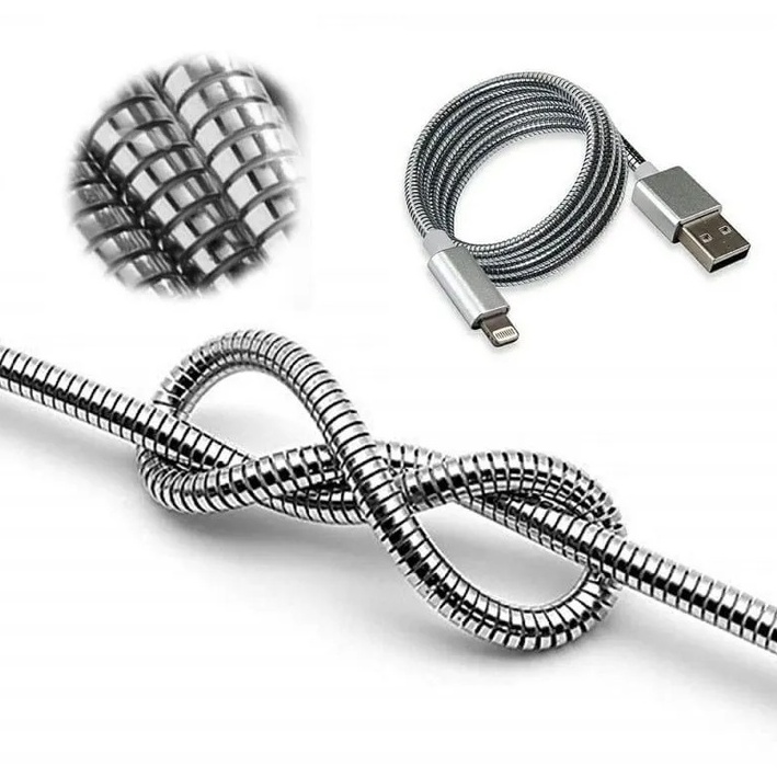 Cabo Carregador Kingo metal USB Tipo-C V8 iPhone iP8 Micro Usb ...