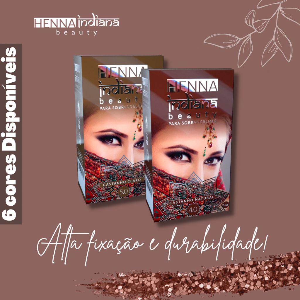 Henna Indiana Beauty TODAS AS CORES | Shopee Brasil
