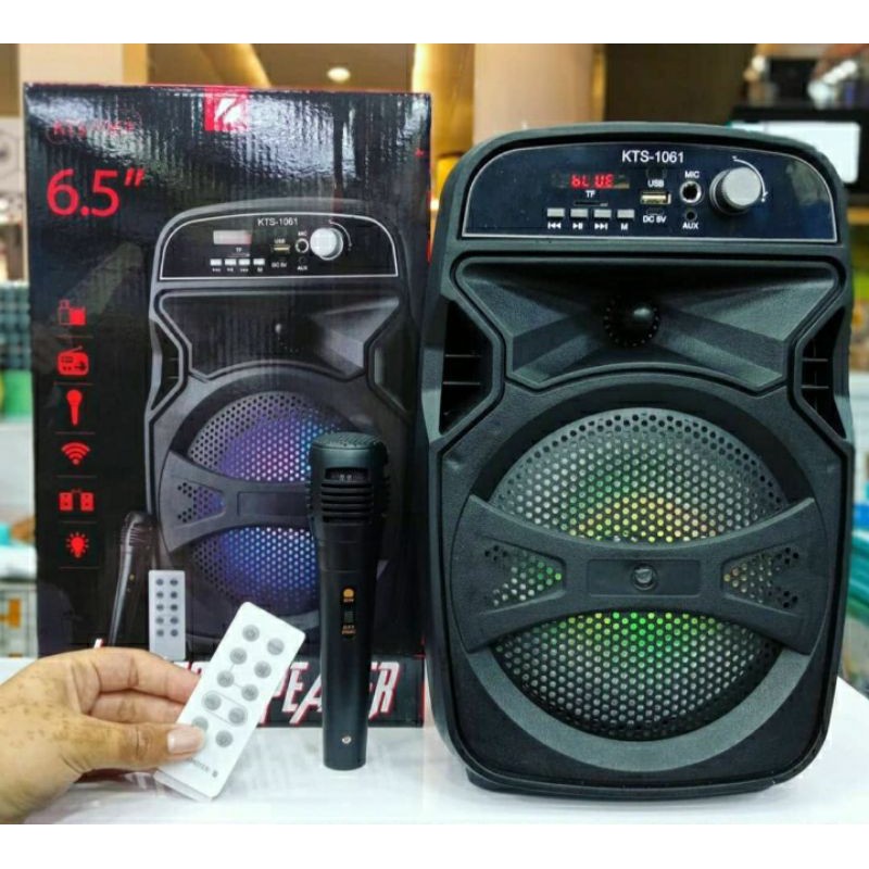 Caixa Bluetooth Com Controle E Karaoke Kts-1061 | Shopee Brasil