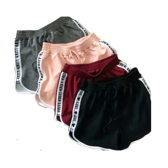 Shorts Love Cores Variadas | Shopee Brasil