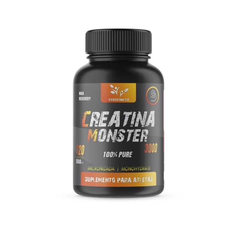 Creatina Monster – 120 cápsulas (500mg) | Shopee Brasil