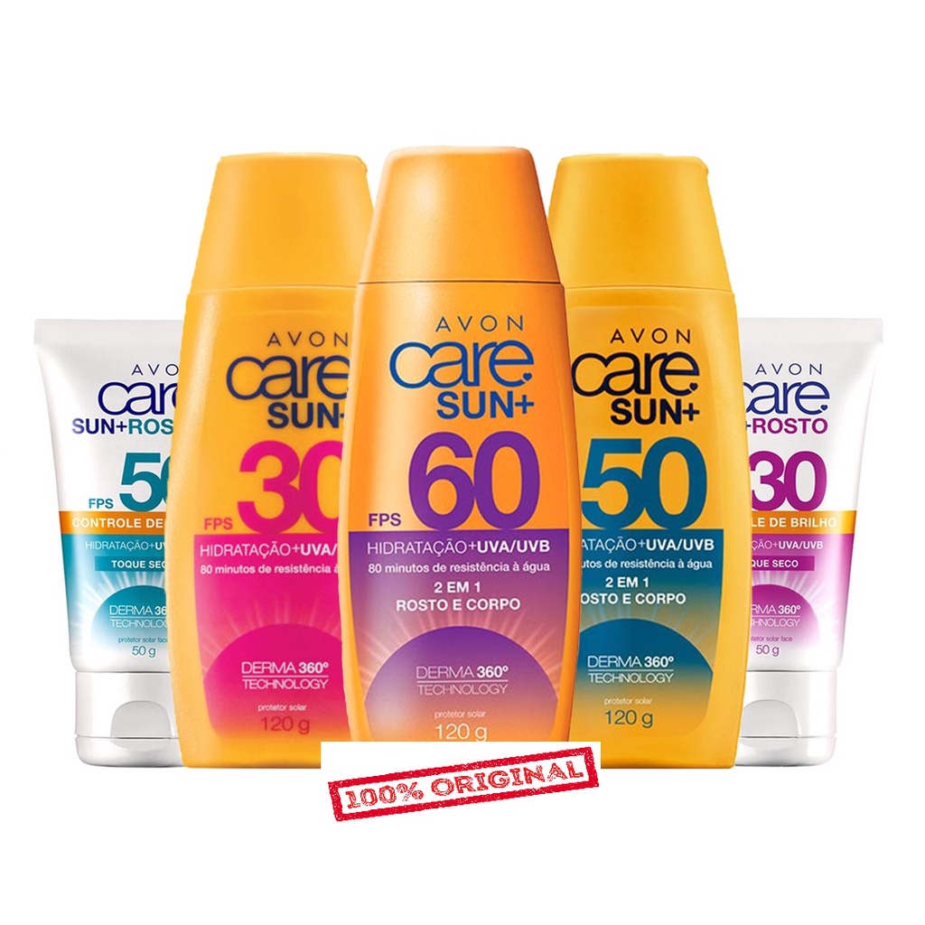 Protetor Solar Corporal e Facial - 2 em 1 FPS 50 Avon Care Sun original | Shopee Brasil