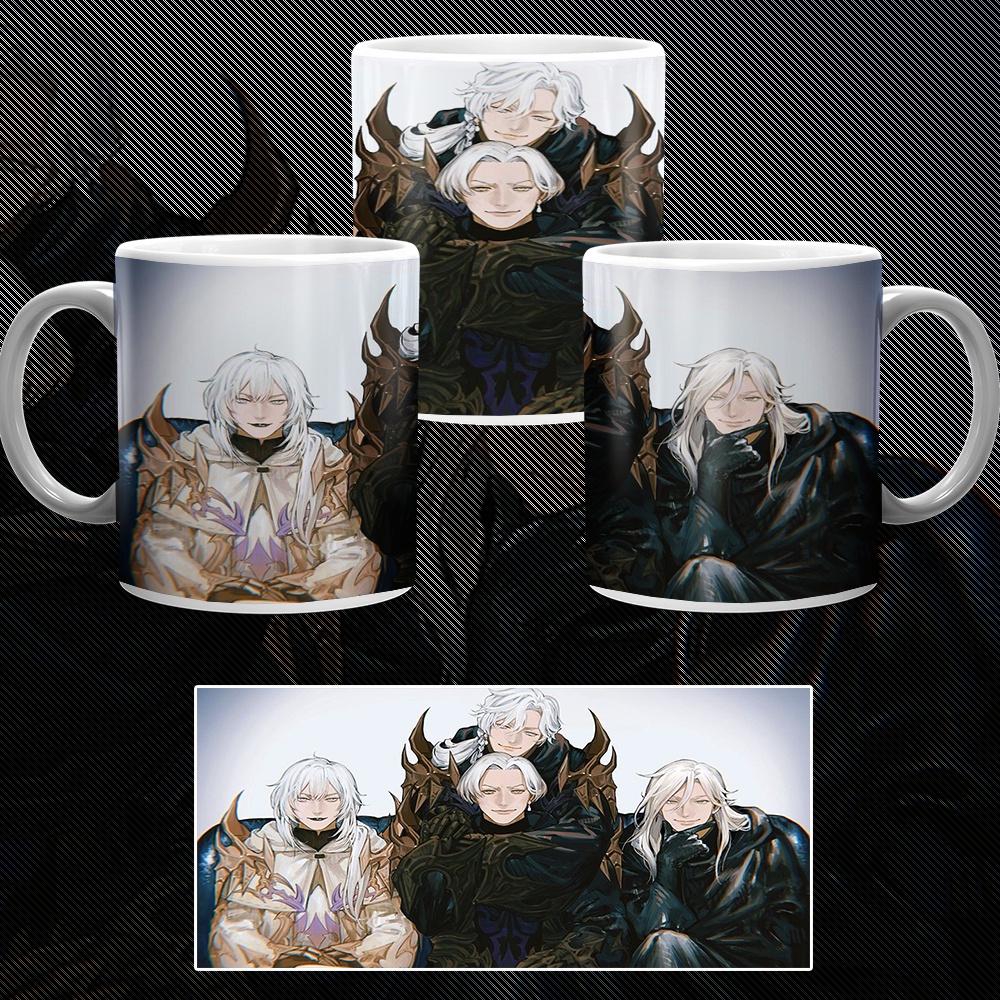 Caneca dos Ascians Emet Selch FFXIV Final Fantasy XIV Preta ou Branca ...