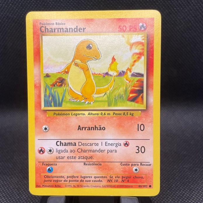 Charmander 46/102 Base Set 1999 Pokemon TCG Antiga - Desconto no Preço