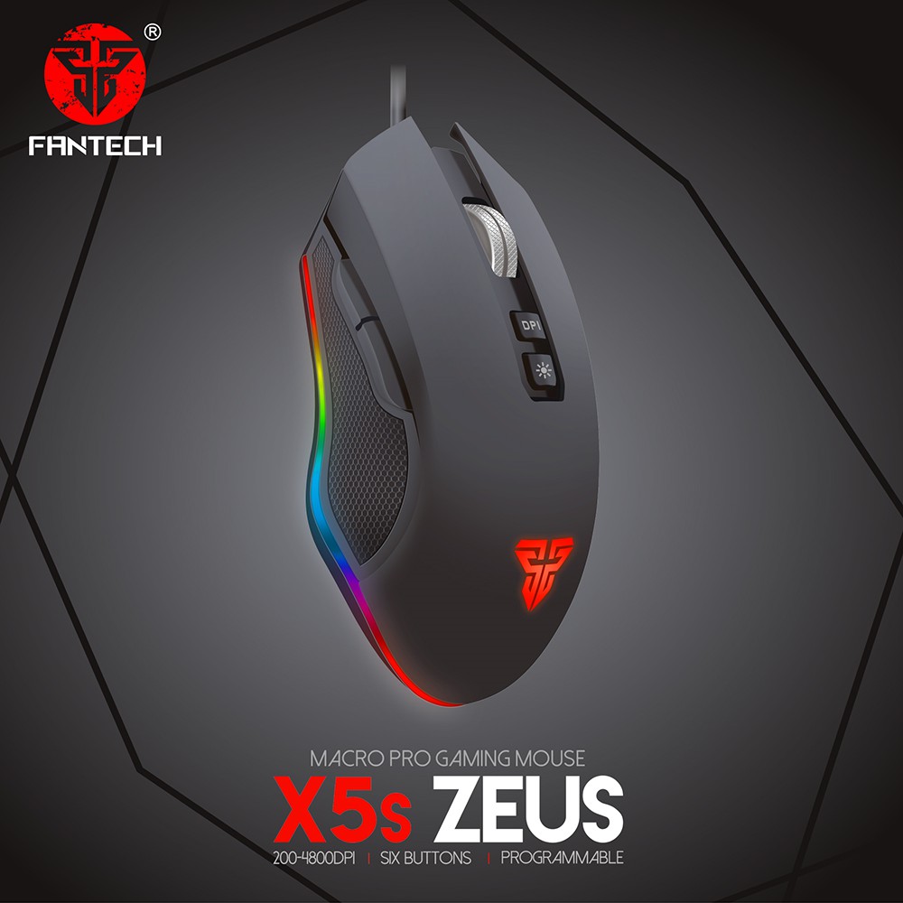 Fantech X5s Zeus 4800 Dpi Rgb Running Chrona Macro Pro Gaming Mouse ...
