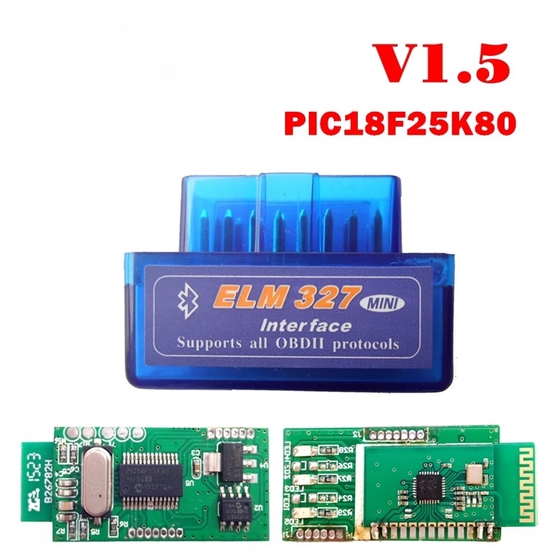 V1.5 Super MINI ELM327 Bluetooth ELM 327 Versão 1.5 Com PIC18F25K80 Chip OBD2/OBDII Para Scanner ...