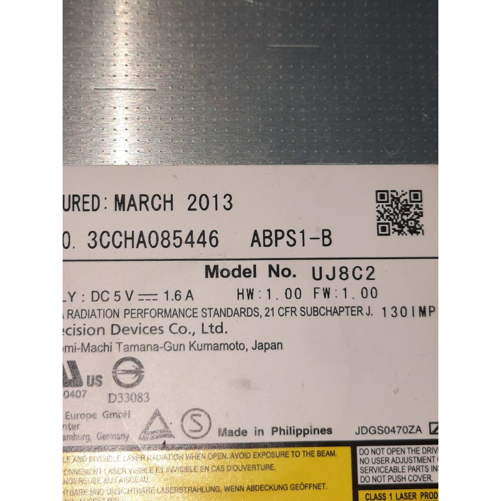 DVDRW NOTEBOOK PANASONIC MODELO UJ8C2 SATA SEM FRENTE | Shopee Brasil