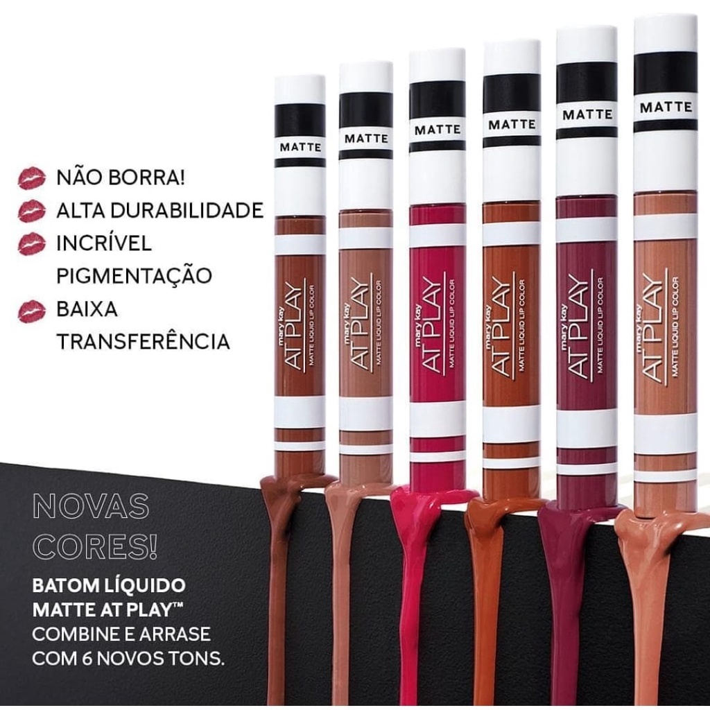 Batom Líquido Matte Mary Kay AT PLAY, Batom Líquido Matte, Batom ...